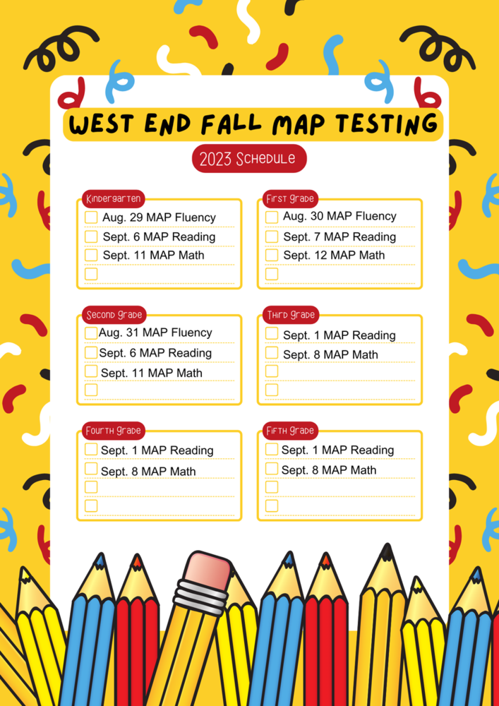 Fall MAP Schedule | West End Elementary School